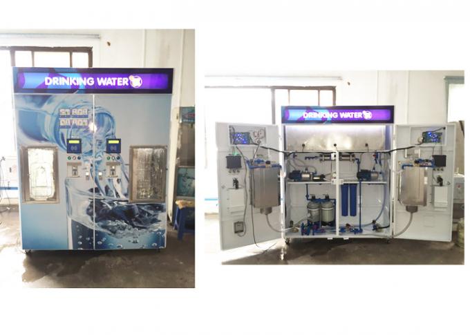 Dual Window RO Pure Water Vending Machine With RO-300D Two Filling Zones