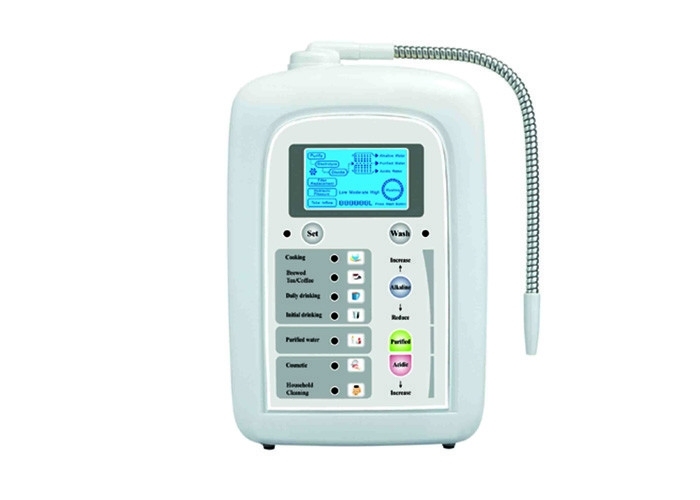 White / Silver Water Ionizer Machine With 5 Plates Electrolysis Button Type